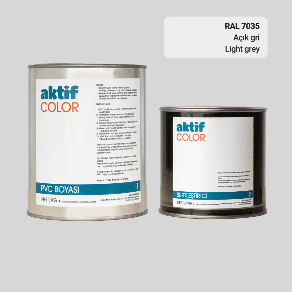 RAL 7035 - Açık Gri / Aktif Color Pvc Boyası (Pimapen Boyası) 1,5 Kg ...