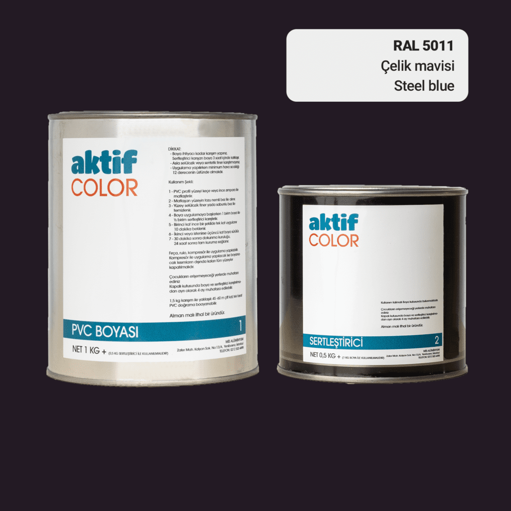 RAL 5011 - Çelik Mavisi / Aktif Color Pvc Boyası (Pimapen Boyası) 1,5 ...